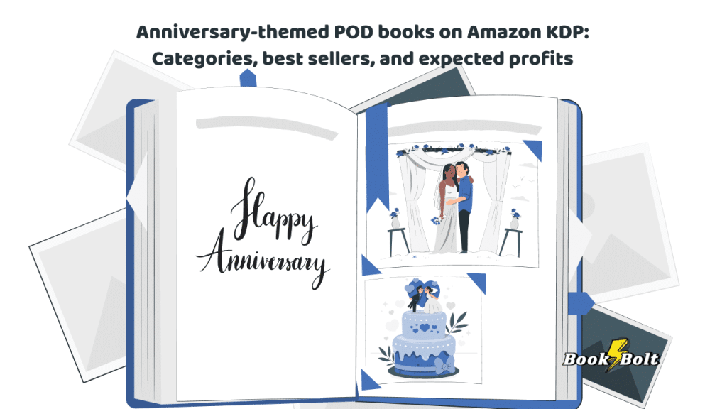 Anniversary-themed POD books on Amazon KDP: categories, best sellers ...