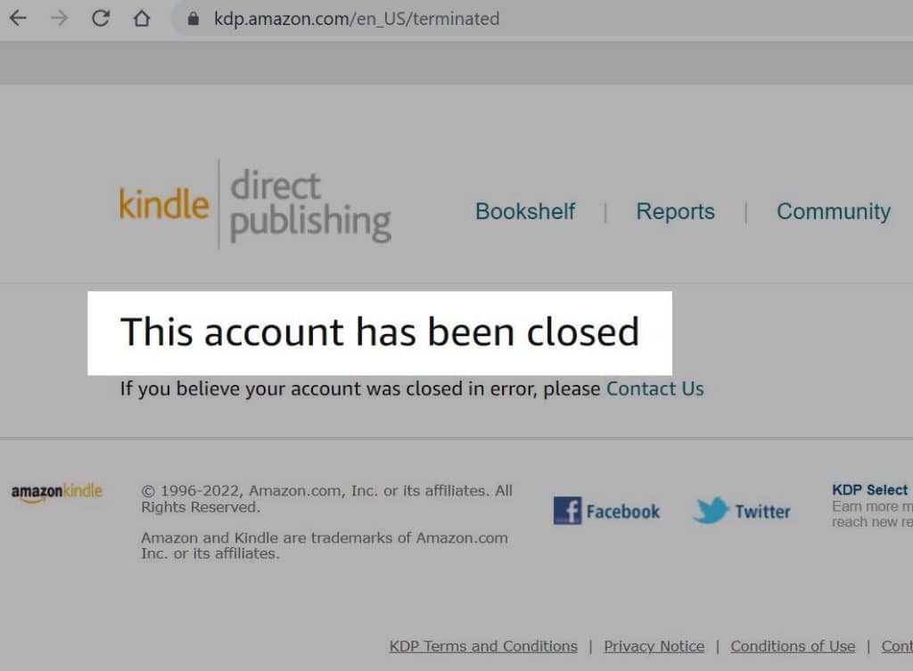 Your Account Just Got Terminated. Now What? - Book Bolt