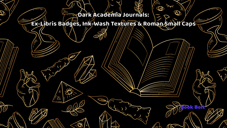 Dark Academia Journals: Ex-Libris Badges, Ink-Wash Textures & Roman ...