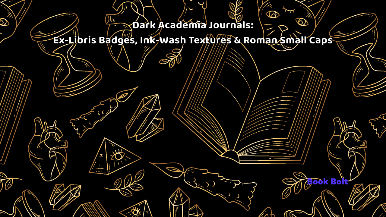 Dark Academia Journals: Ex-Libris Badges, Ink-Wash Textures & Roman ...