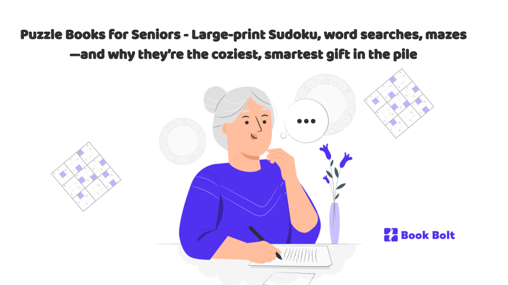 Puzzle Books for Seniors - Large-print Sudoku, word searches, mazes ...